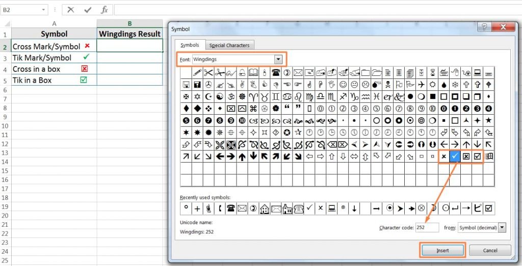 How To Use Excel Symbol (Degree Symbol, Check Mark Symbol)